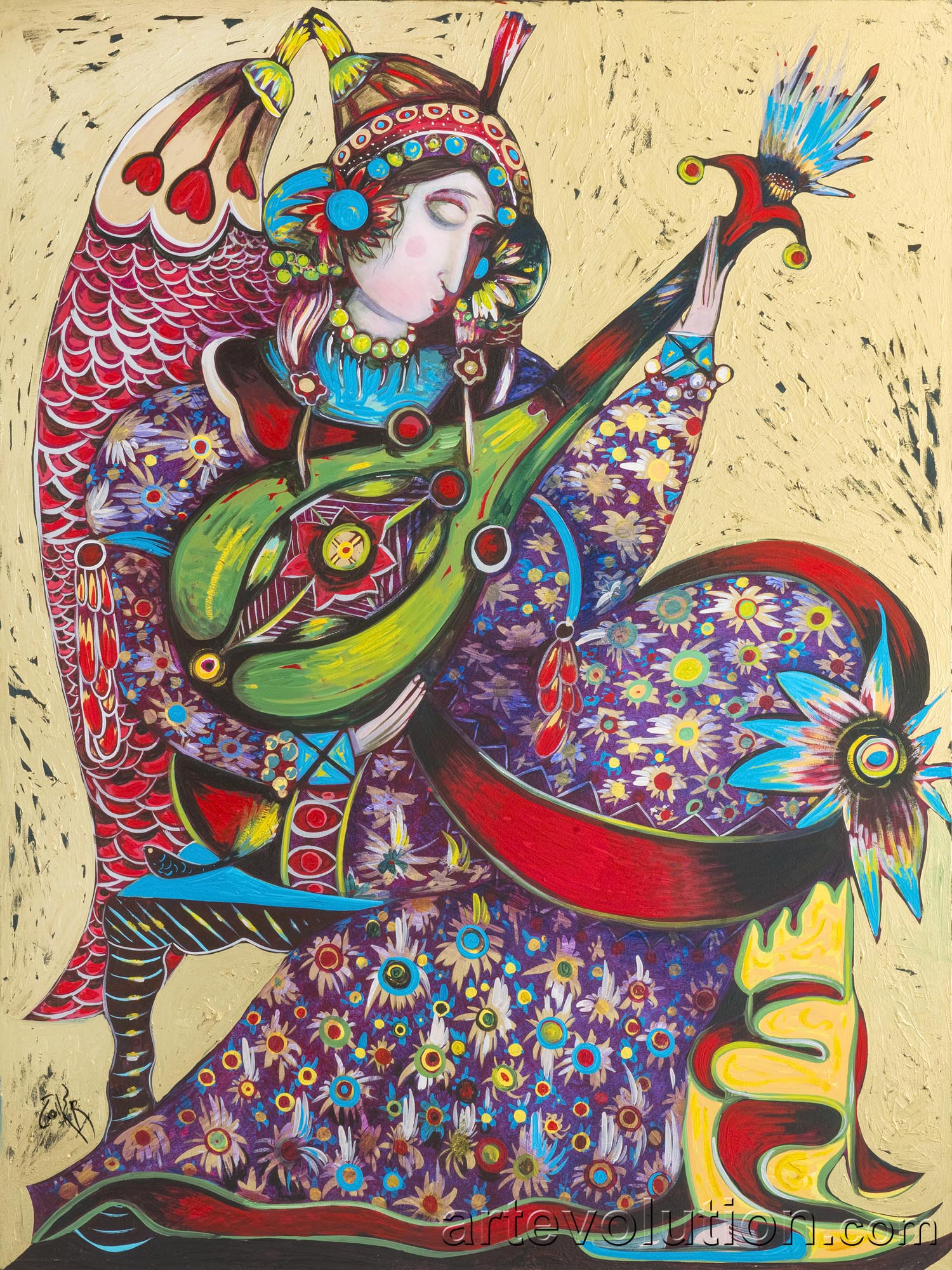 Green Mandolin by Toller Cranston