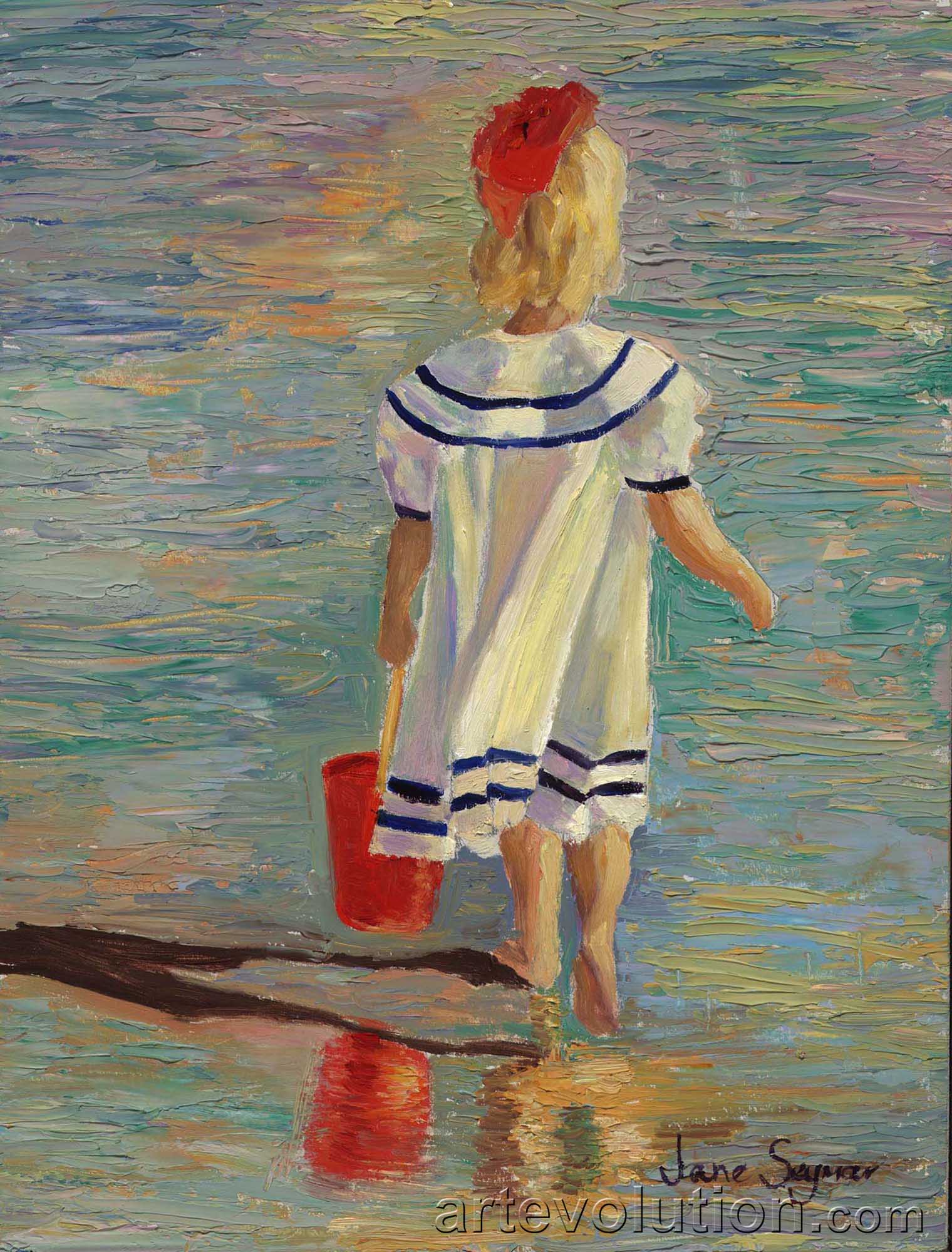 Little Red Bucket by Jane Seymour